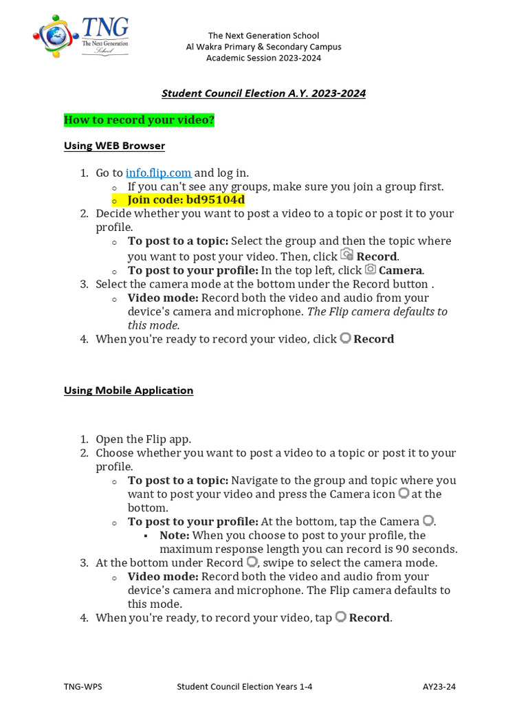 Year 3 Guidelines To Upload or Record A Video | PDF | Mobile App | Video