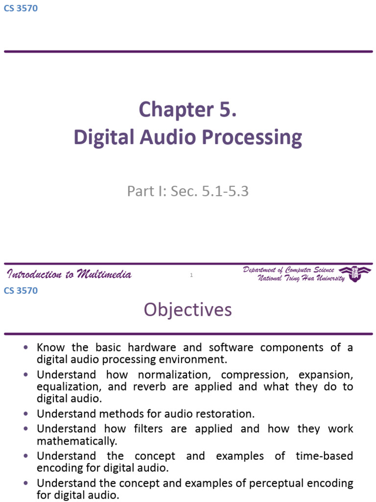 Digital Audio Processing Guide | PDF | Digital Audio | Analog To ...