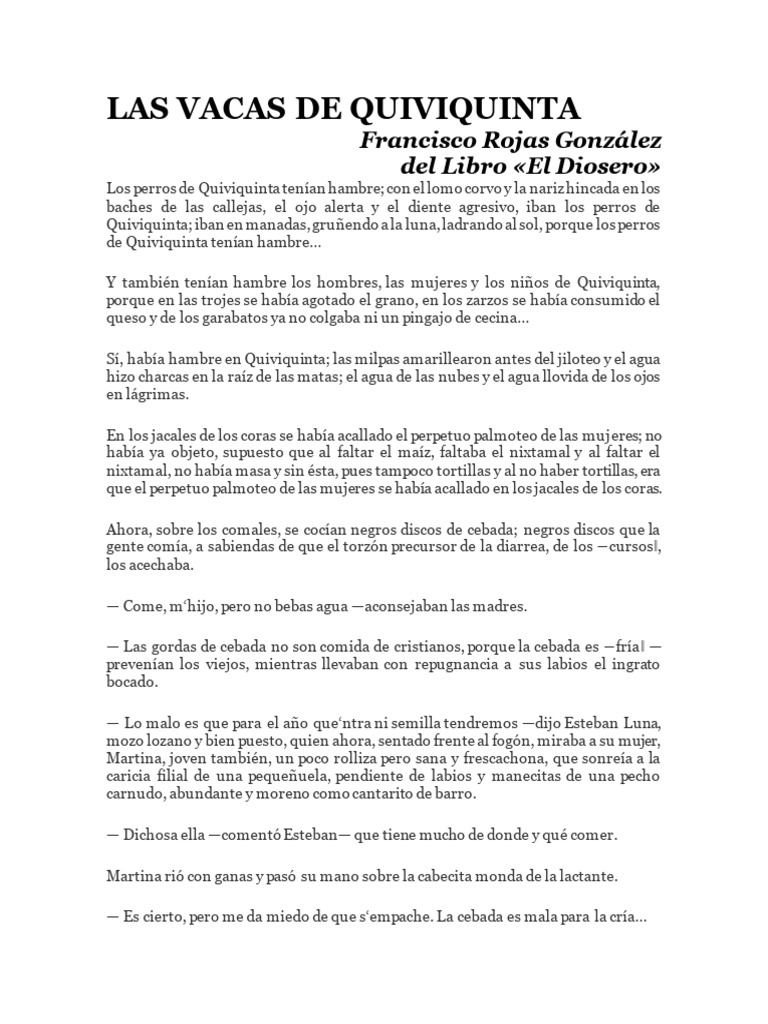 Las Vacas de Quiviquinta | PDF | Alimentos | Industria de alimentos
