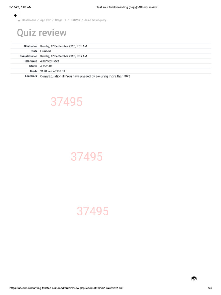 SQL Join Quiz3 | PDF