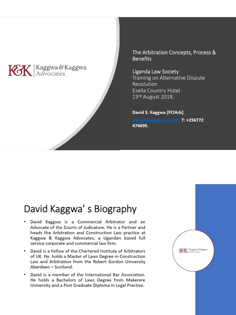 Arbitration Presentation | PDF | Arbitration | Arbitral Tribunal