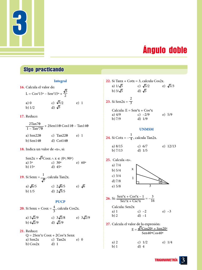 Ángulo Doble 1 | PDF | Trigonometría | Geometría euclidiana
