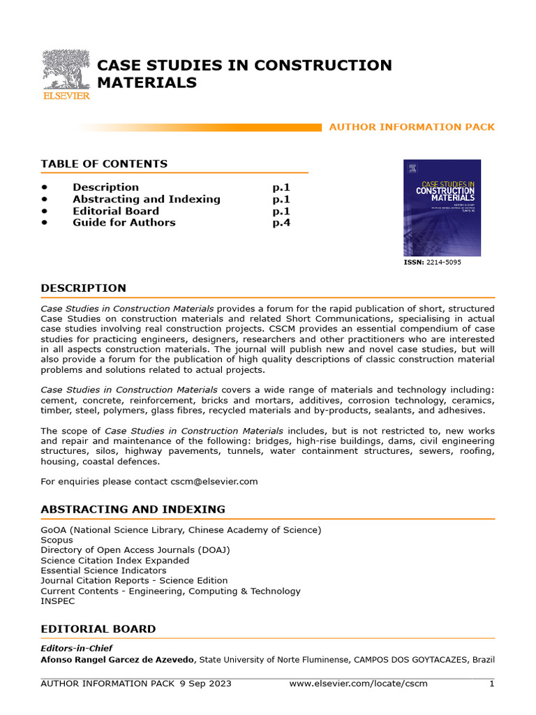 Case Studies in Construction Materials | PDF | Academic Journal | Gender