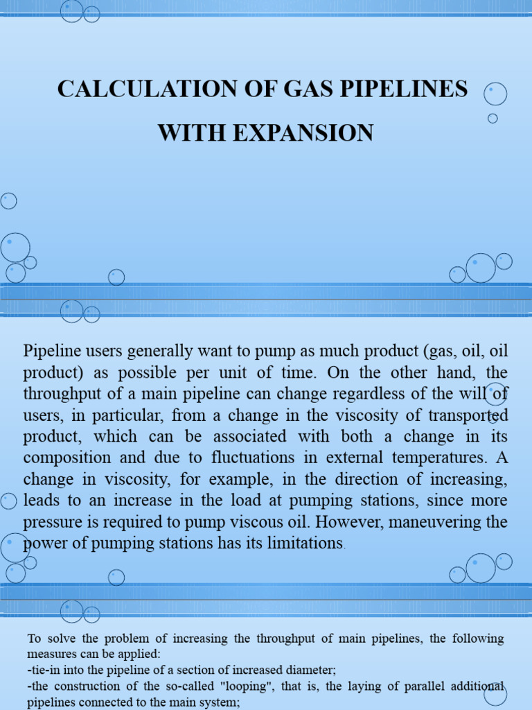 Gas Pipeline Calculation | PDF | Teaching Methods & Materials | Science ...