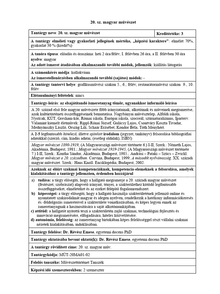 Sz. Magyar Muveszet | PDF