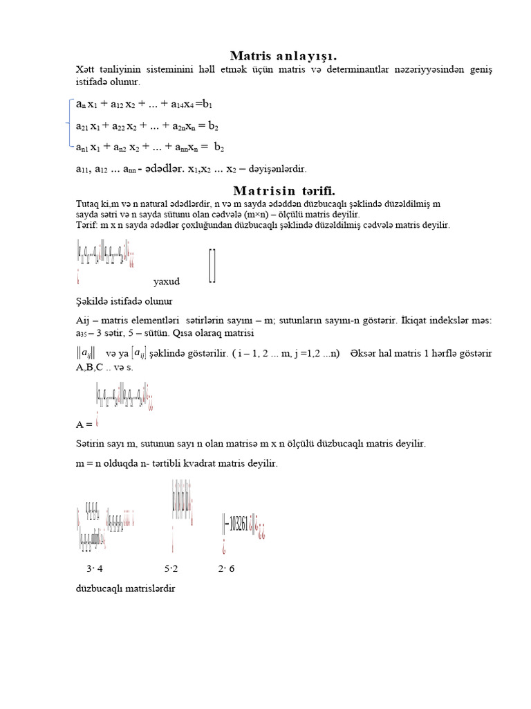Matris Anlayışı | PDF