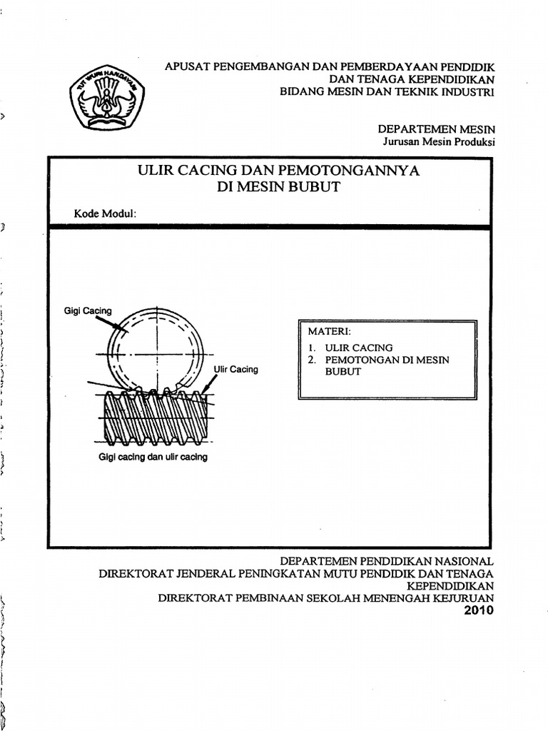 Ulir Cacing Pembubutan | PDF