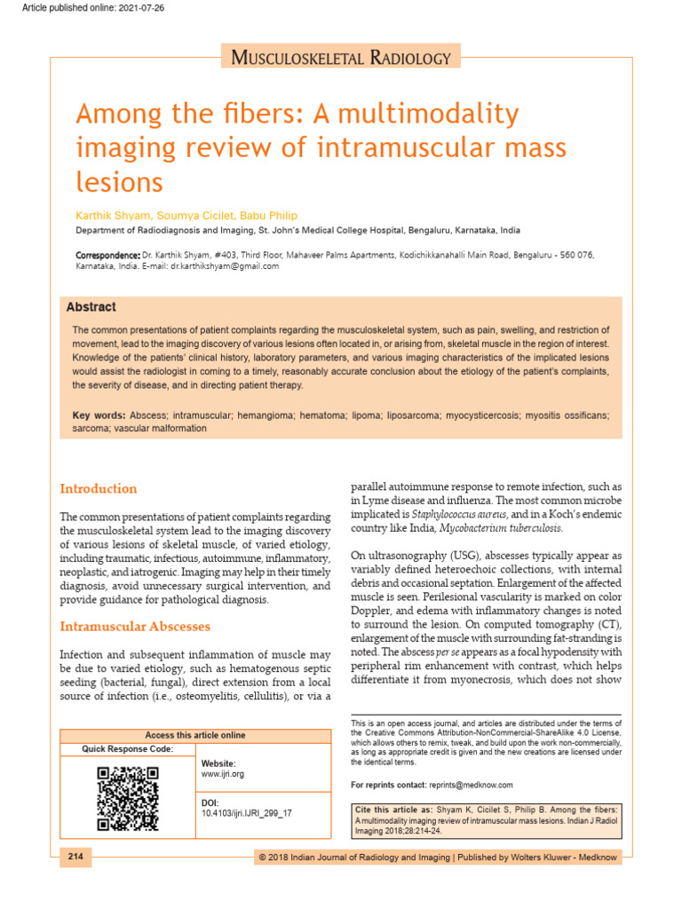 MSK Ultrasound | PDF | Metastasis | Magnetic Resonance Imaging