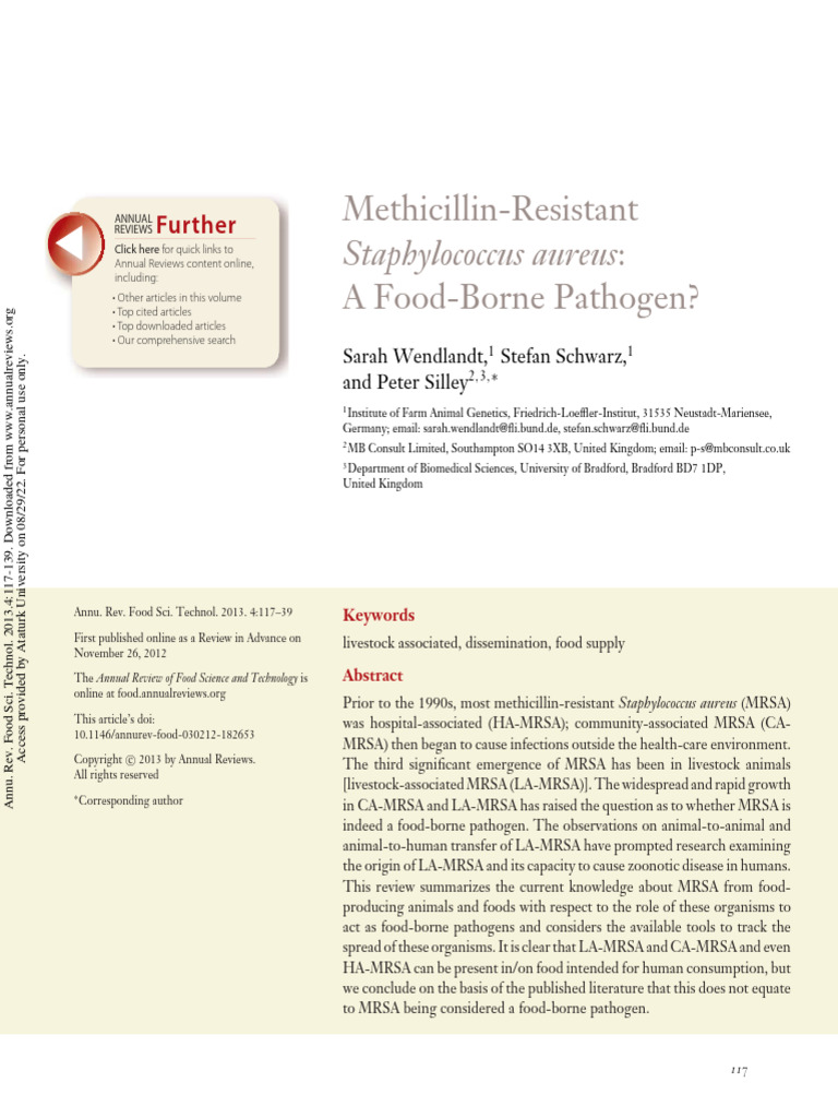 Methicillin-Resistant Staph Aerus | PDF | Methicillin Resistant Staphylococcus Aureus ...