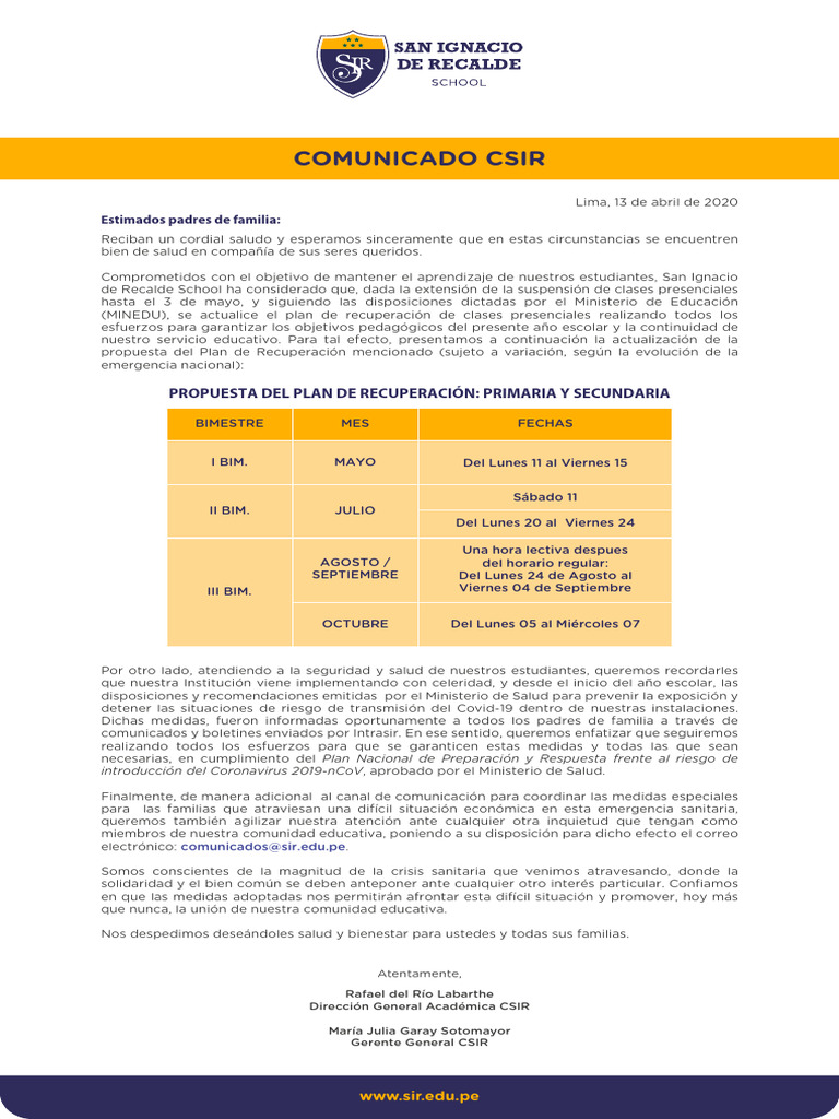 Anexo 4-D Plan de Recuperacion | PDF