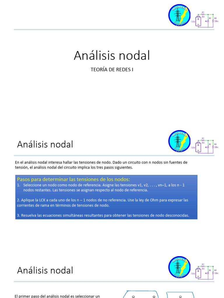 Analisis Nodal 1 PDF Ingenier a Inform tica Electr nica