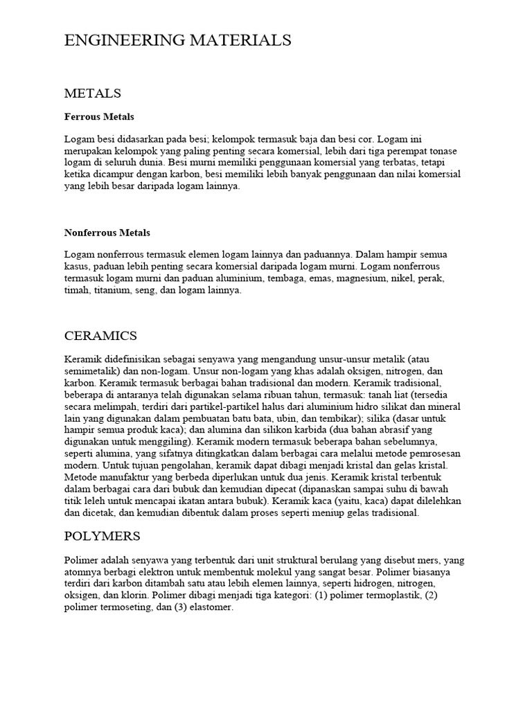 Engineering Materials | PDF