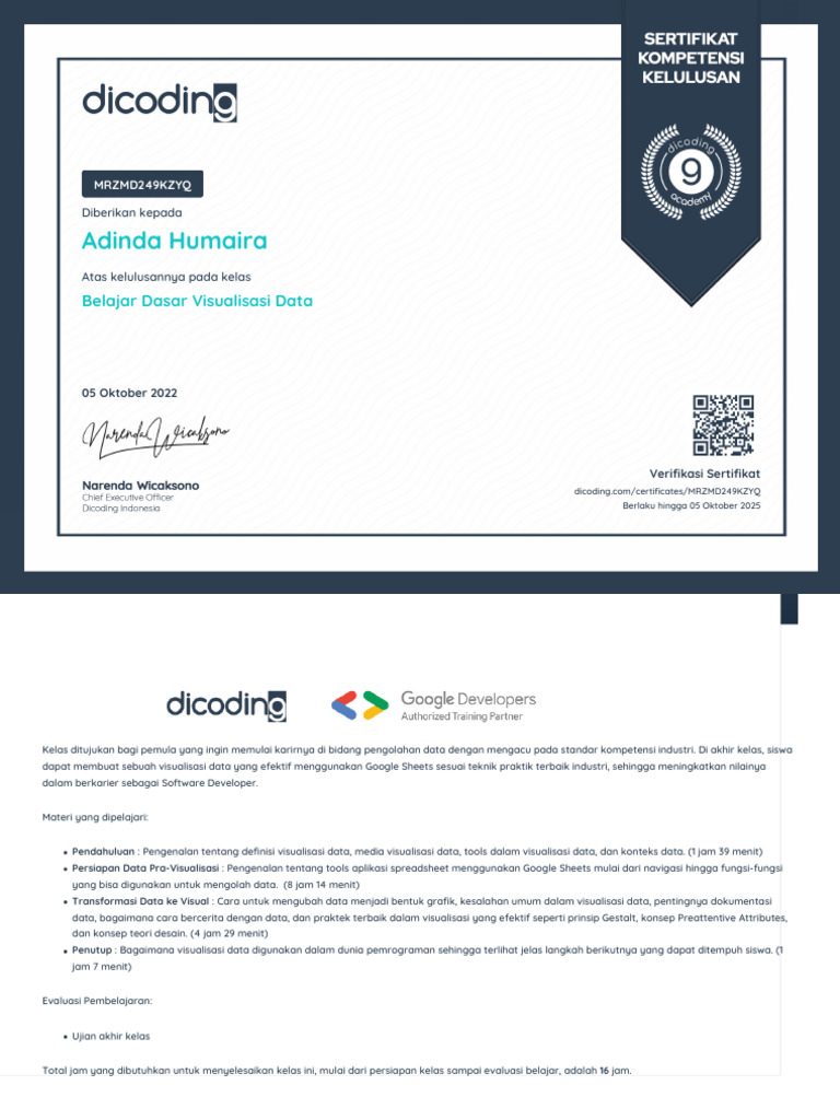 Salinan Visualisasi Data With Dicoding | PDF