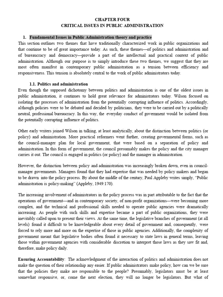 PA Chapter 4 and 5-PADM-201 | PDF | Strategic Management | Public Administration