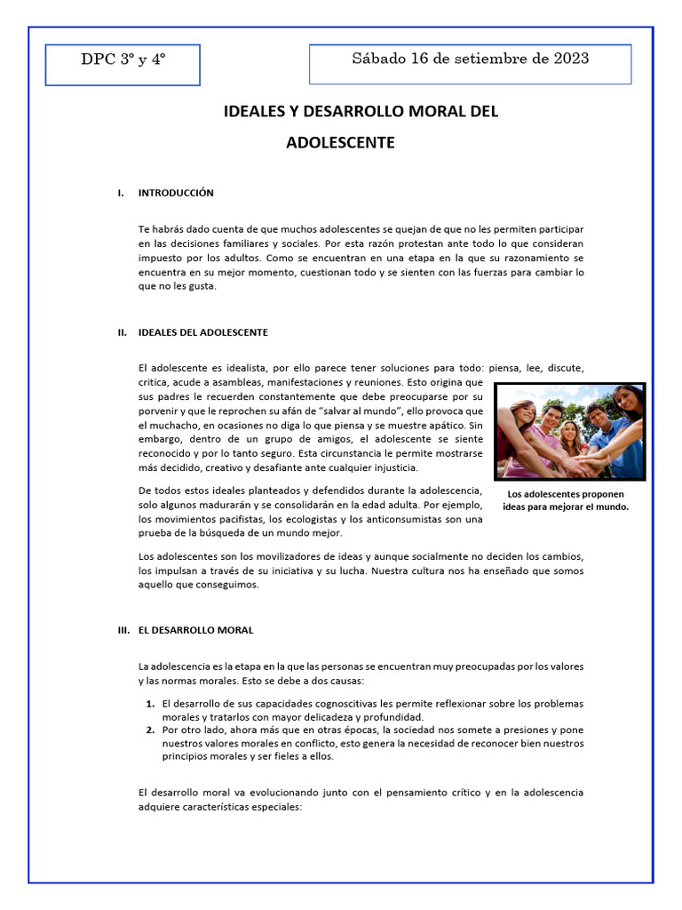 3º y 4º IDEALES Y DESARROLLO MORAL DEL | Descargar gratis PDF ...