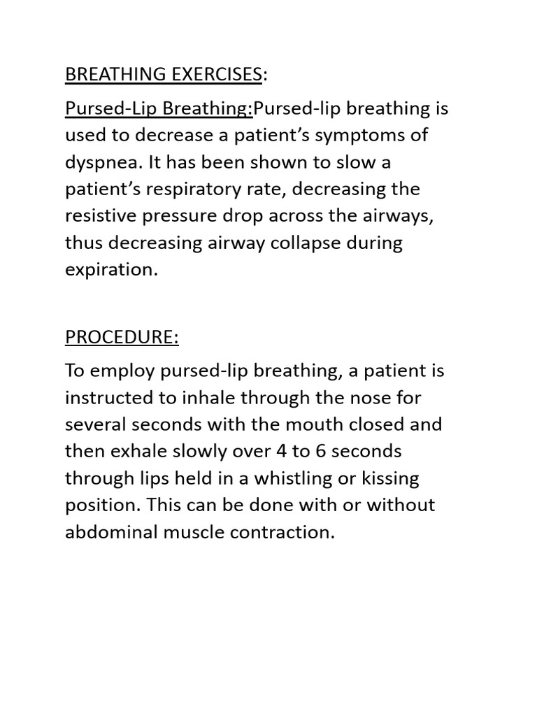 Breathing Exercises | PDF