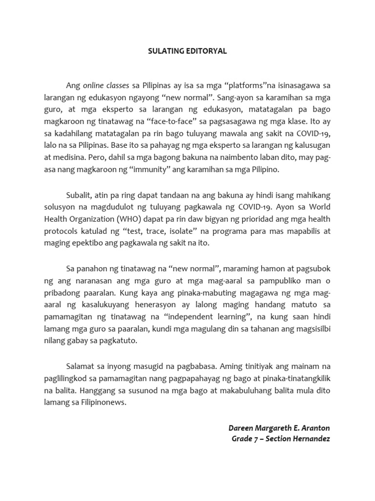 Sulating Editoryal | PDF