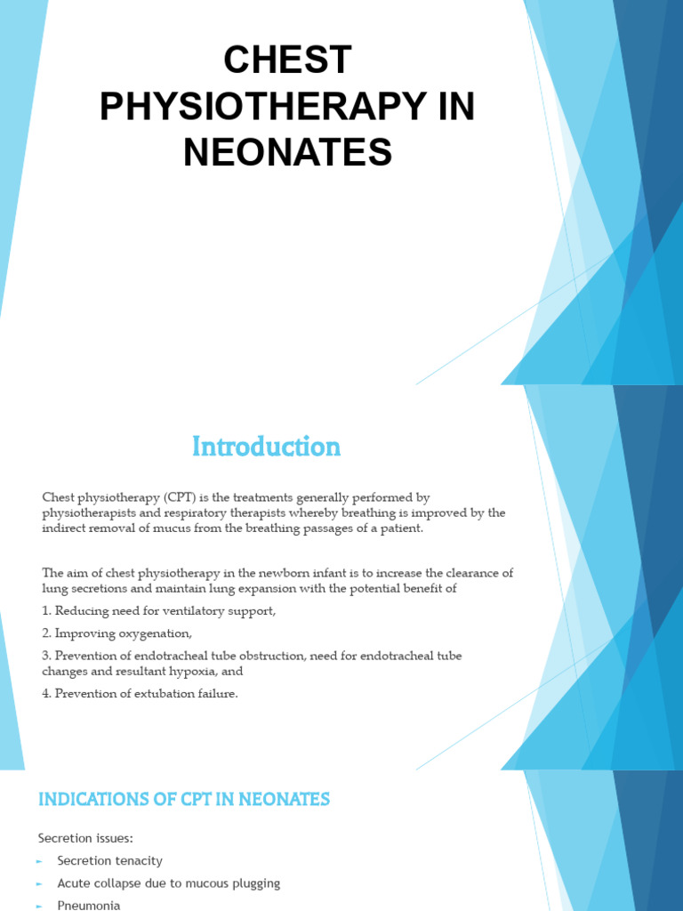 Chest Physiotherapy in Neonates | PDF | Health Care | Causes Of Death