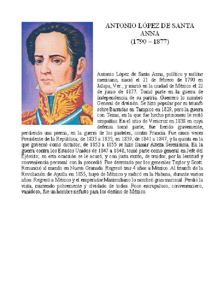 Antonio López de Santa Anna | PDF