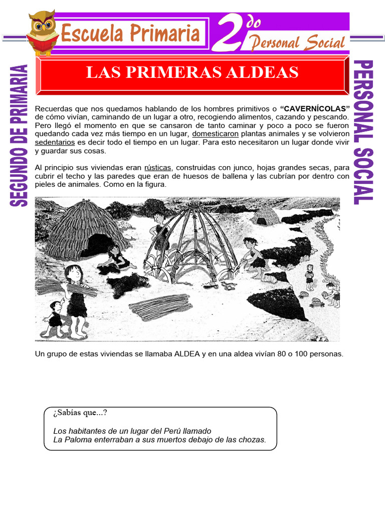 Primeras aldeas y su vida cotidiana | PDF | Historia | Libros para ...