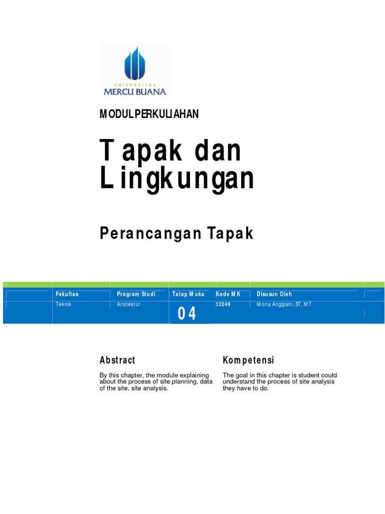 Chapter 04 - Perancangan Tapak - Modul | PDF | Seni