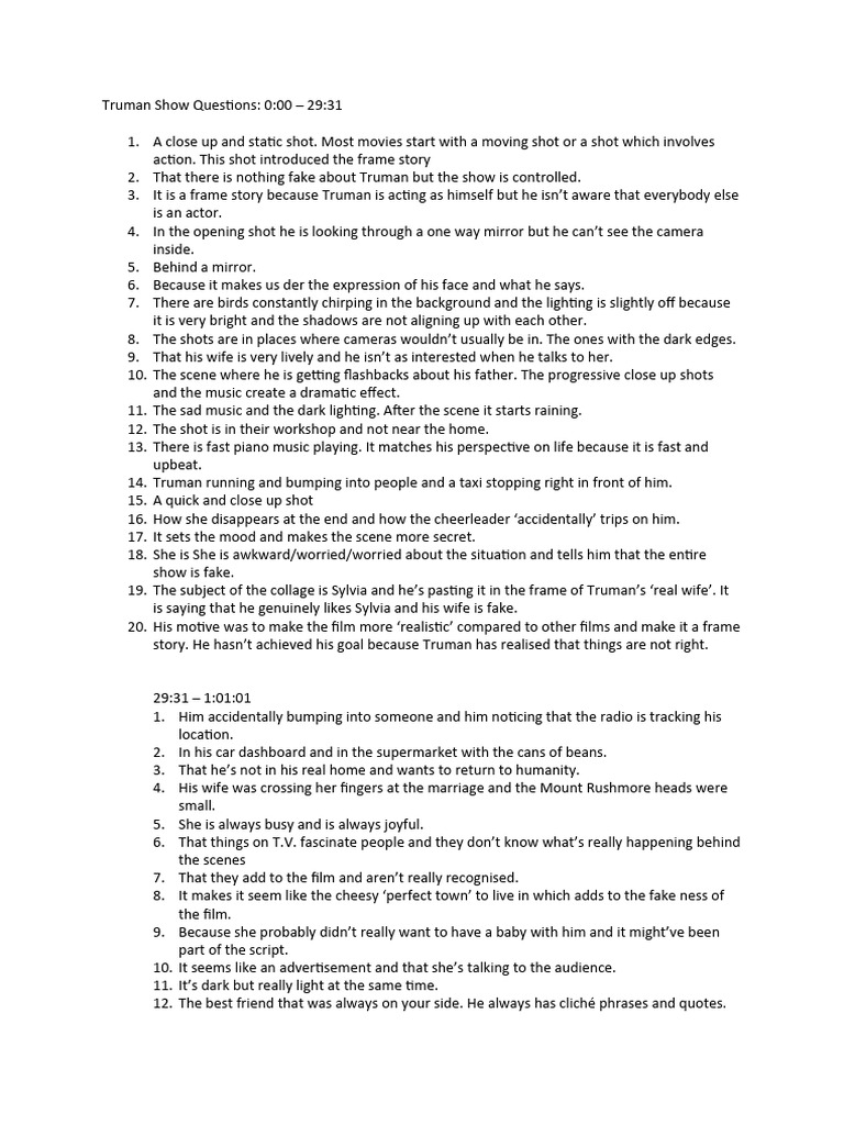 The Truman Show | PDF