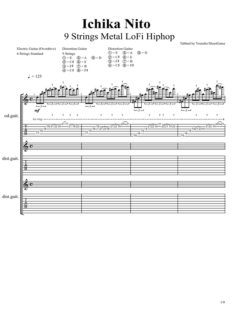 Ichika Nito - 9 Strings Metal LoFi Hiphop | PDF