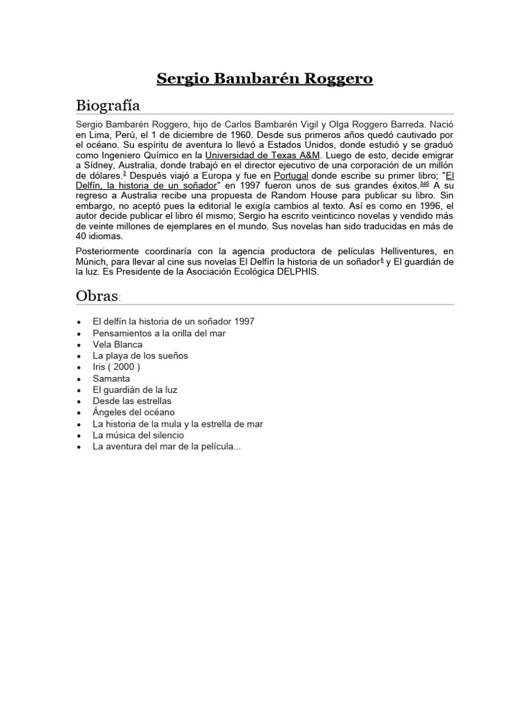 Sergio Bambarén Roggero | PDF