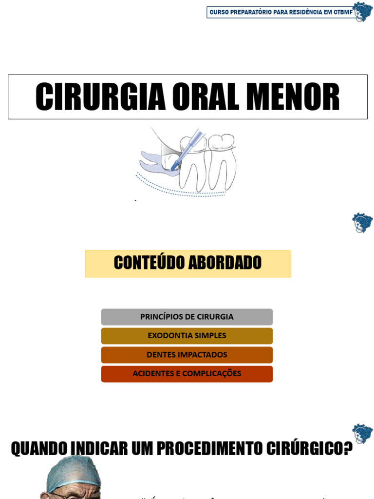 Cirurgia Oral Menor | PDF | Dente | Especialidades médicas