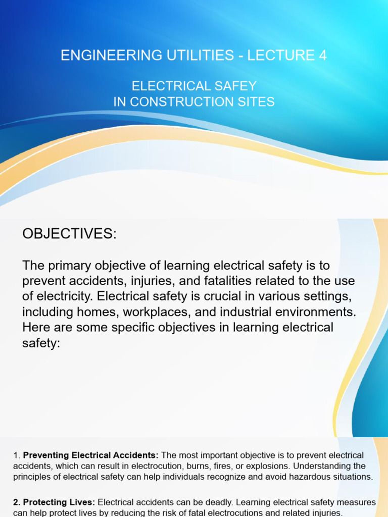 Electrical Safety on Construction Sites | PDF | Safety | Hazards
