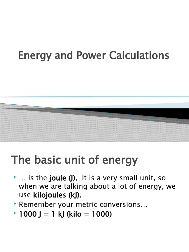 Energy and Power Calculation | PDF | Watt | Quantity