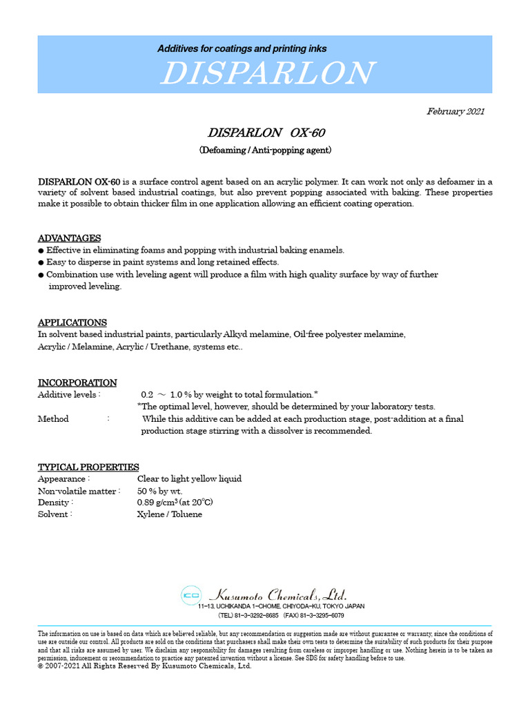 Disparlon Ox 60 | PDF