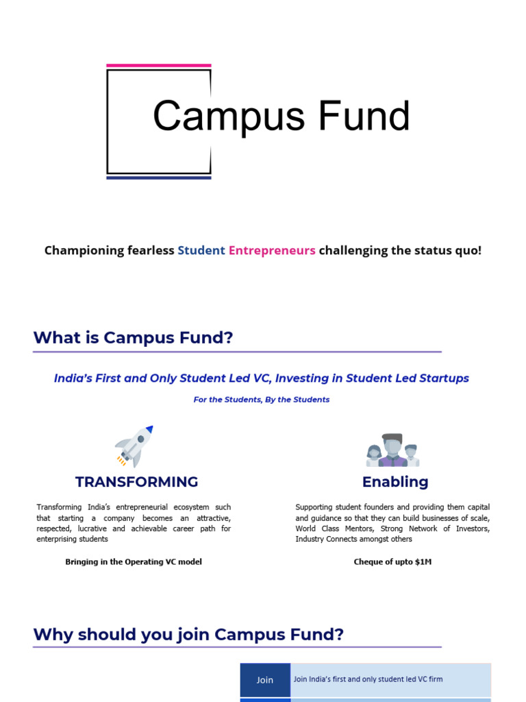 Campus+Fund 2023 Recruitment Cohort+4 | Download Free PDF | Venture Capital | Corporate Finance