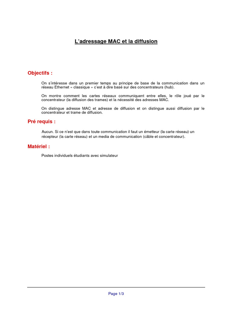 TP1 RL Abd | PDF | Ingénierie informatique | Protocoles Internet