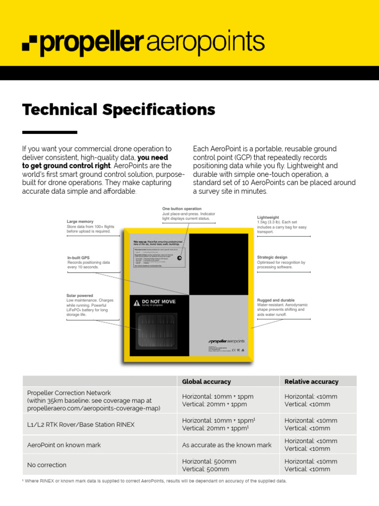 AeroPoints Tech Specs-US Letter-Low Res | PDF | Computing