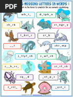 Wild Animals Vocabulary Esl Missing Letters in Words Worksheets For ...