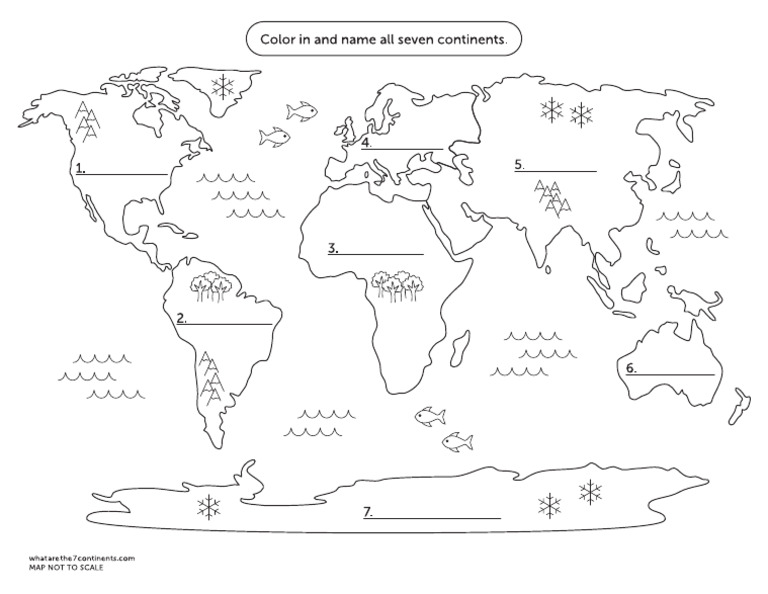 7 Continents Map | PDF