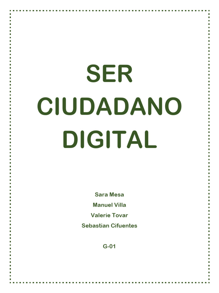 Ser Ciudadano Digital (Informatica G-01) | PDF | Inclusión (Educación) | Internet
