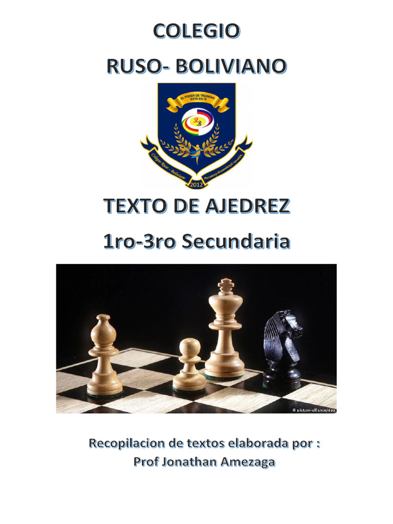 Texto Ajedrez 1-3ro Secundaria | PDF | Ajedrez | Juegos de mesa