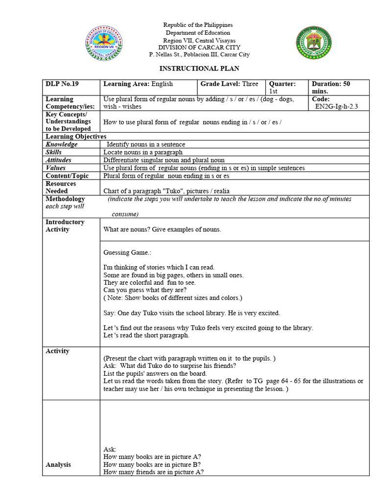 19 - iPLAN | PDF | Plural | Learning