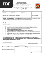 PNP Medical Evaluation Form 2025 | PDF | Menstruation | Miscarriage