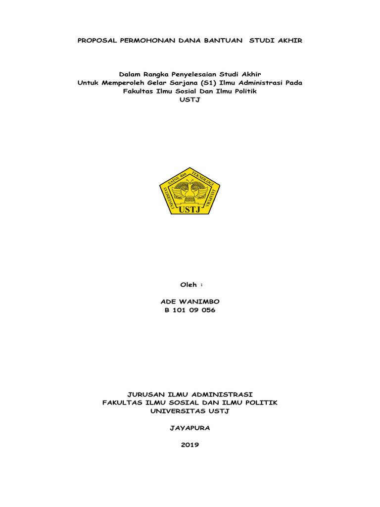 Contoh Proposal Ahir Study | PDF