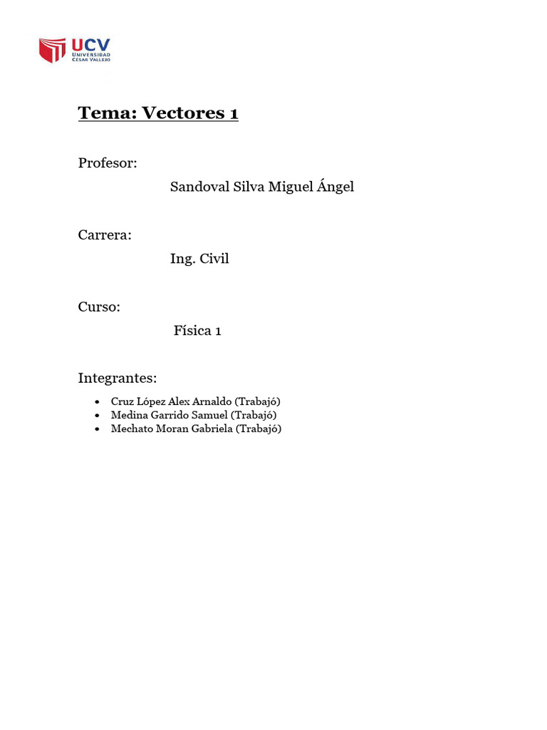 Vectores | PDF | Vector Euclidiano | Matemática Elemental