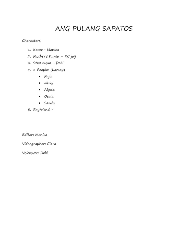 Ang Pulang Sapatos | PDF