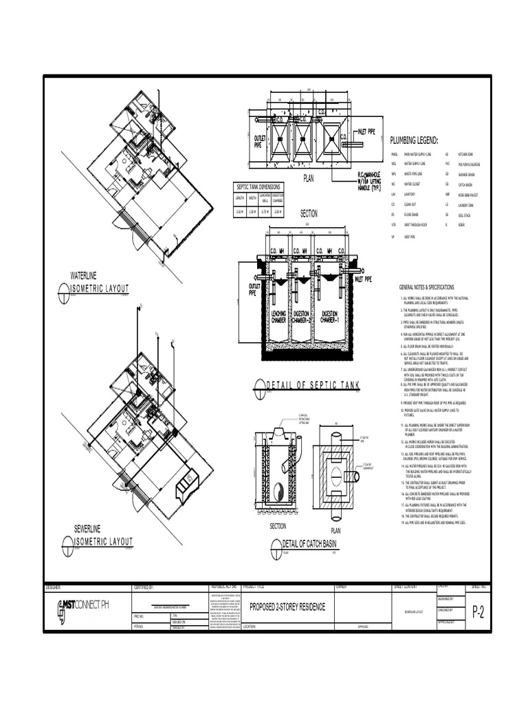 P2 Sample Working Drawing | PDF | Plumbing | Hydrology