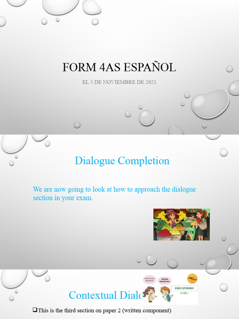 Form 4 Dialogue Completion Practice CSEC | PDF