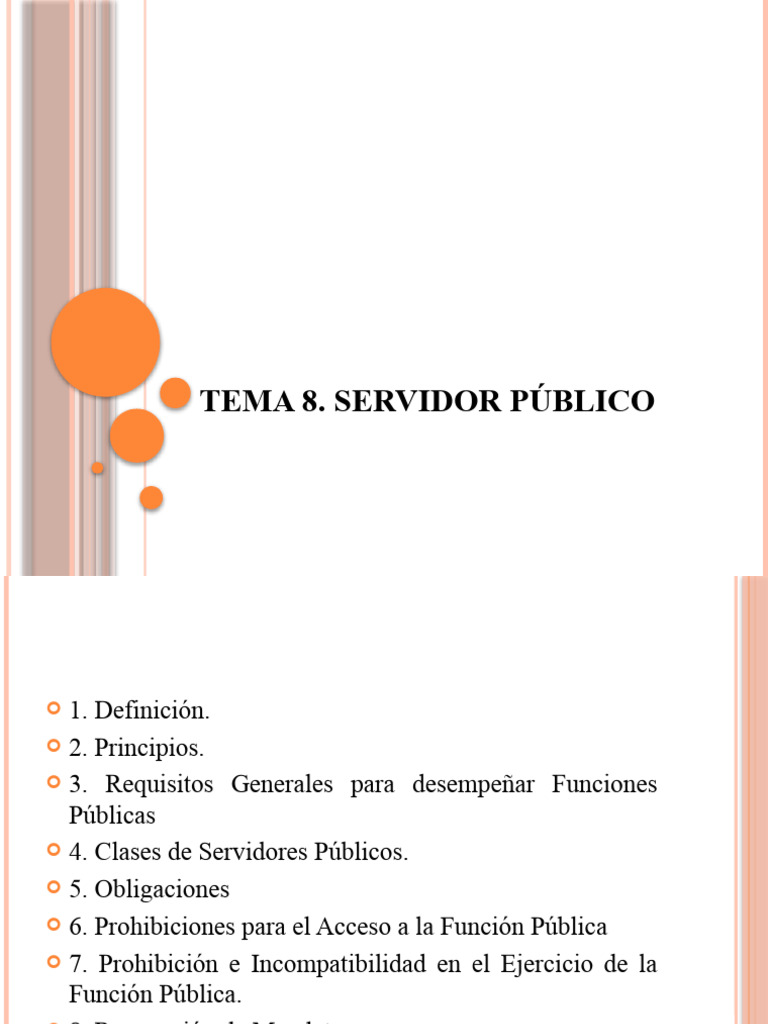 Tema 8 Servidor Público | PDF | Gobierno | Justicia