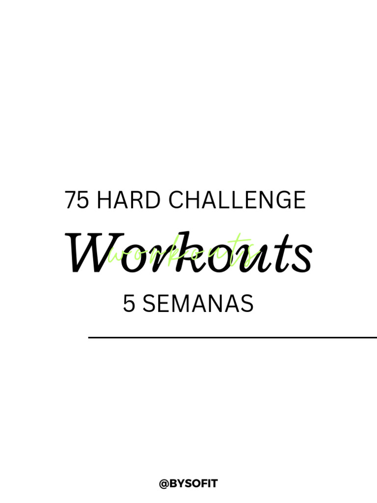 Workouts 75 Hard Challenge | PDF