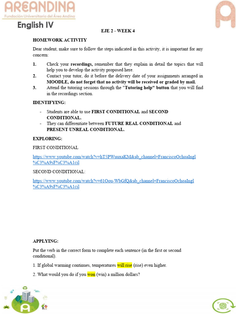 English 4 - EJE 2 - Week 4 | PDF