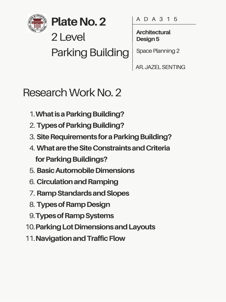 Design Proposal for 2-Level Parking Building | PDF | Parking ...